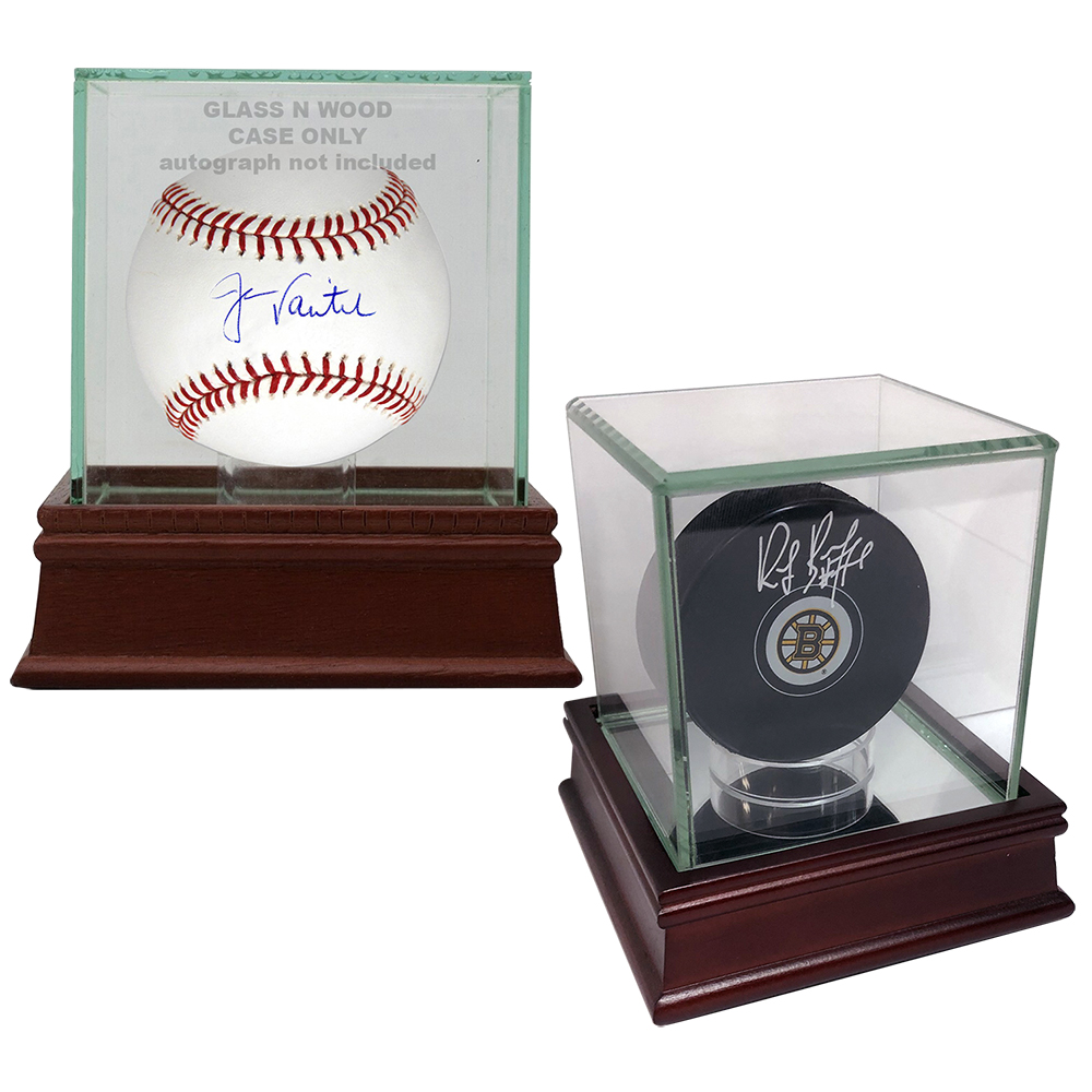 Baseball Or Puck Display Case Glass And Wood New England Picture baseball-or-puck-display-case-glass-and-wood-new-england-picture